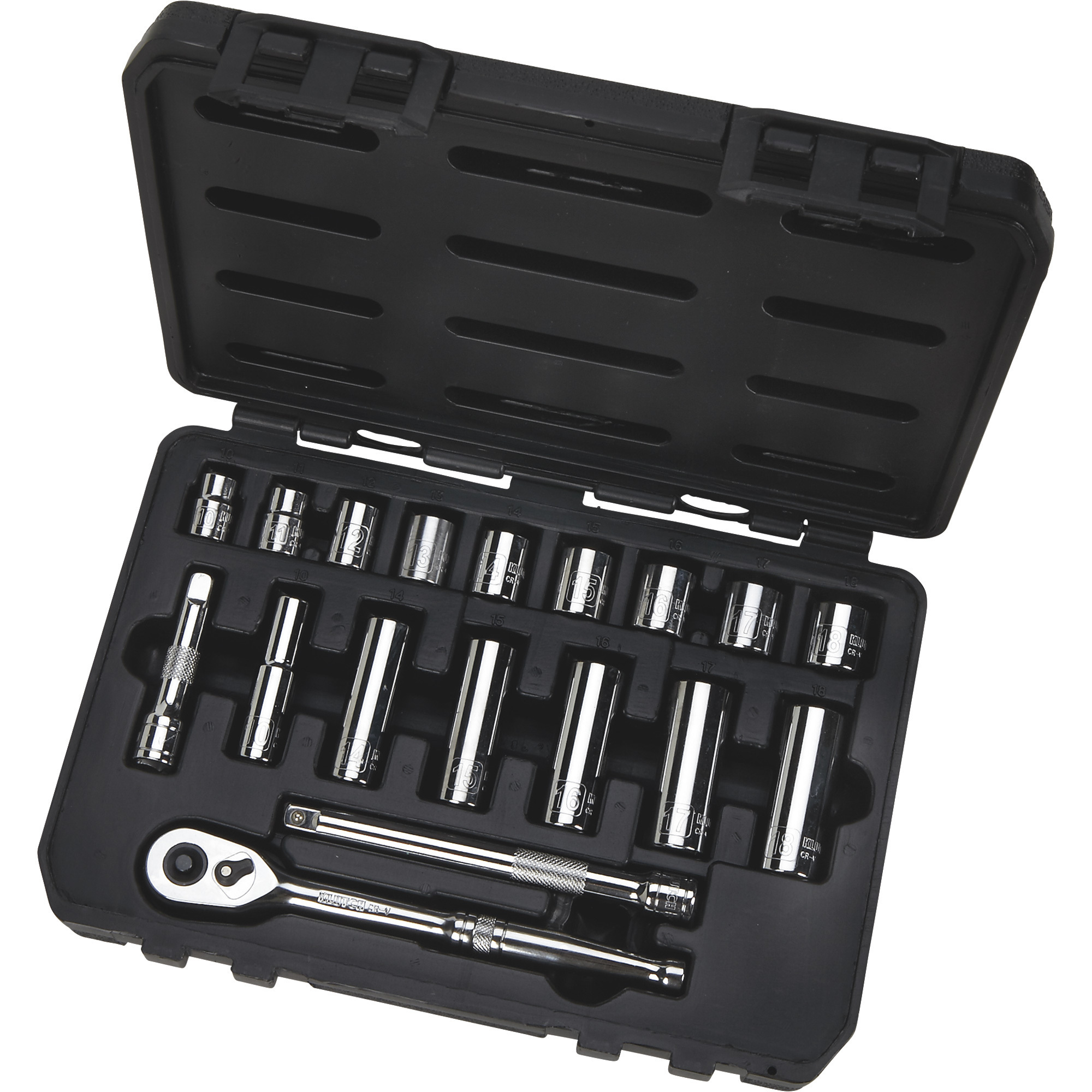 Klutch 3 8in Drive Socket Set 18 Pc Metric Northern Tool